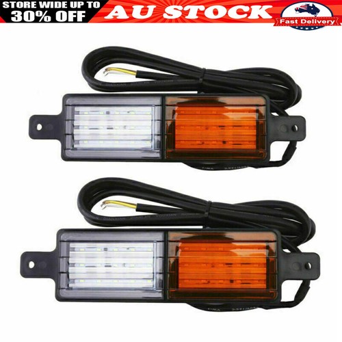 2X 30LED Bullbar Indicator Light Front Park DRL Amber For ARB TJM ...