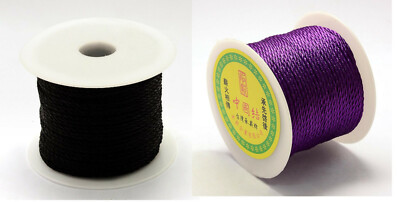 Nylon Thread Cord Macrame 4 Jewelry Making Violet Or Black.45m/roll.1mm ...