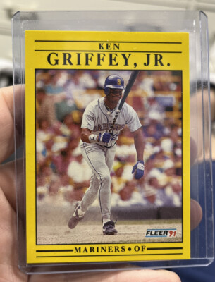 1991 Fleer Ken Griffey Seattle Mariners #450 Baseball Card Seattle ...