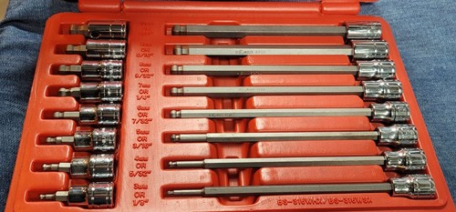 Genius Tools 16 Piece 3/8" Dr. Metric Wobble Hex Bit Socket Set - BS ...