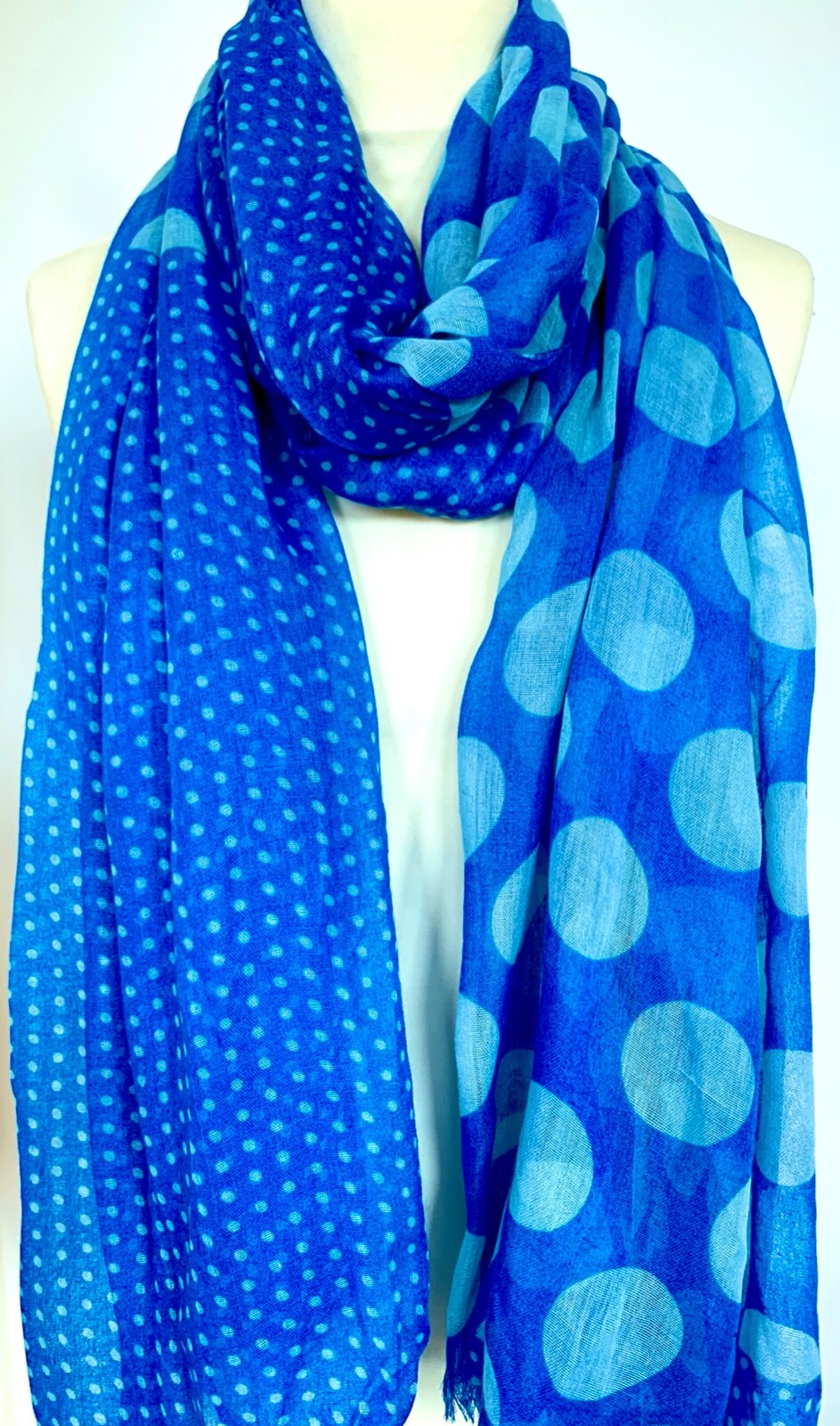 Spotty designed Ladies scarf. Size 130x 110cm, Valentine's day gift ...