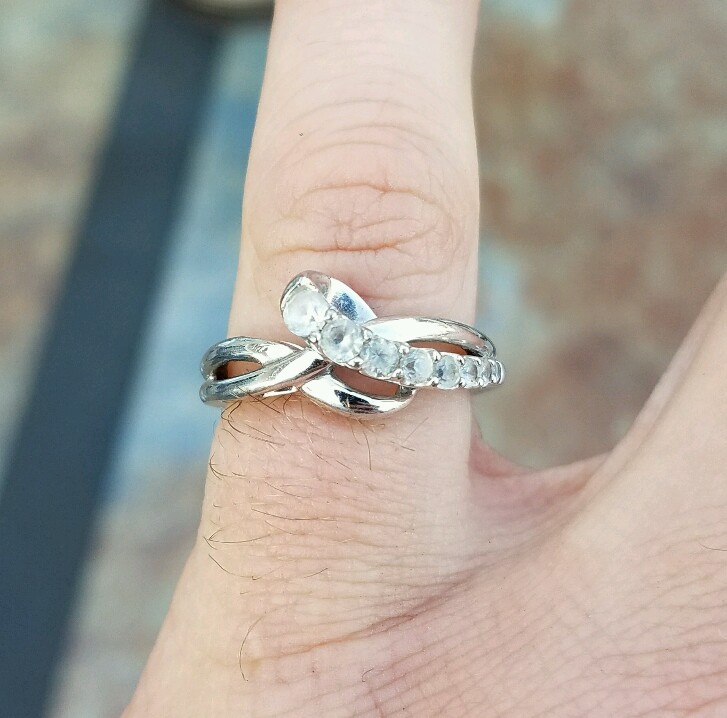 925 STERLING SILVER CZ RING STAMPED 925 SUN | eBay