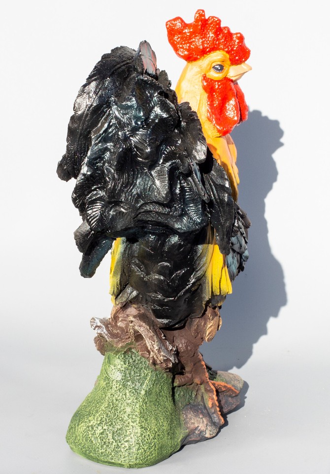 Rooster Statue Сhicken Sculpture Cockerel Figurine Garden Outdoor Farm ...