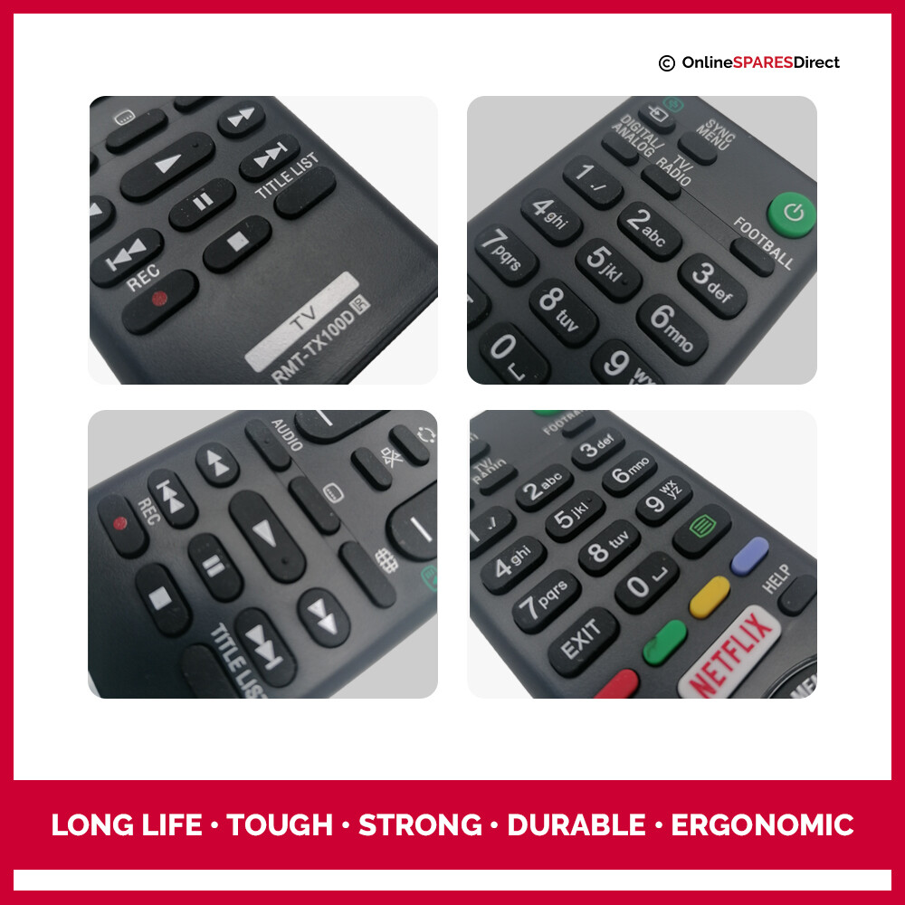 Genuine Sony TV Remote Control with NETFLIX Button RMT-TX100D | eBay