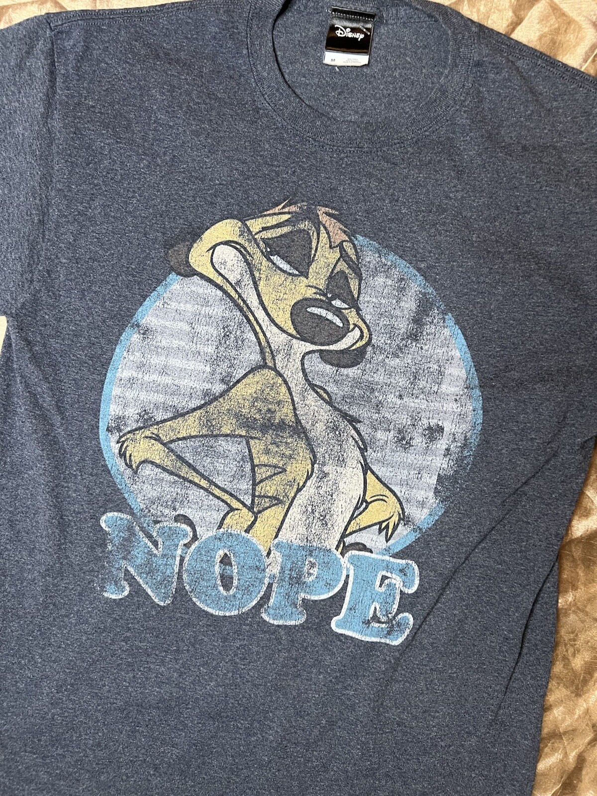 Disney Lion King Timon NOPE adult size medium blue t-… - Gem