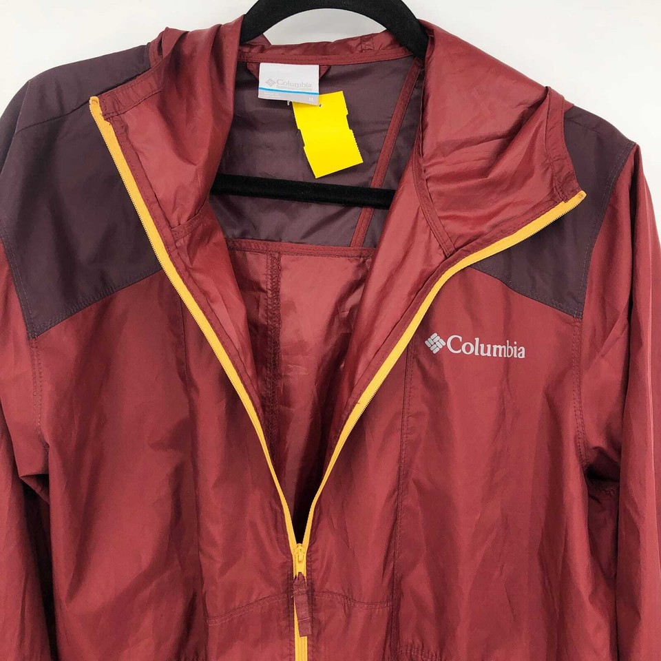 Columbia Red Classic Windbreaker Jacket | Versatile & Stylish | eBay