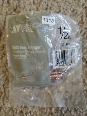 American Valve 1/2 Inch Split Ring Hanger Copper Plated | eBay