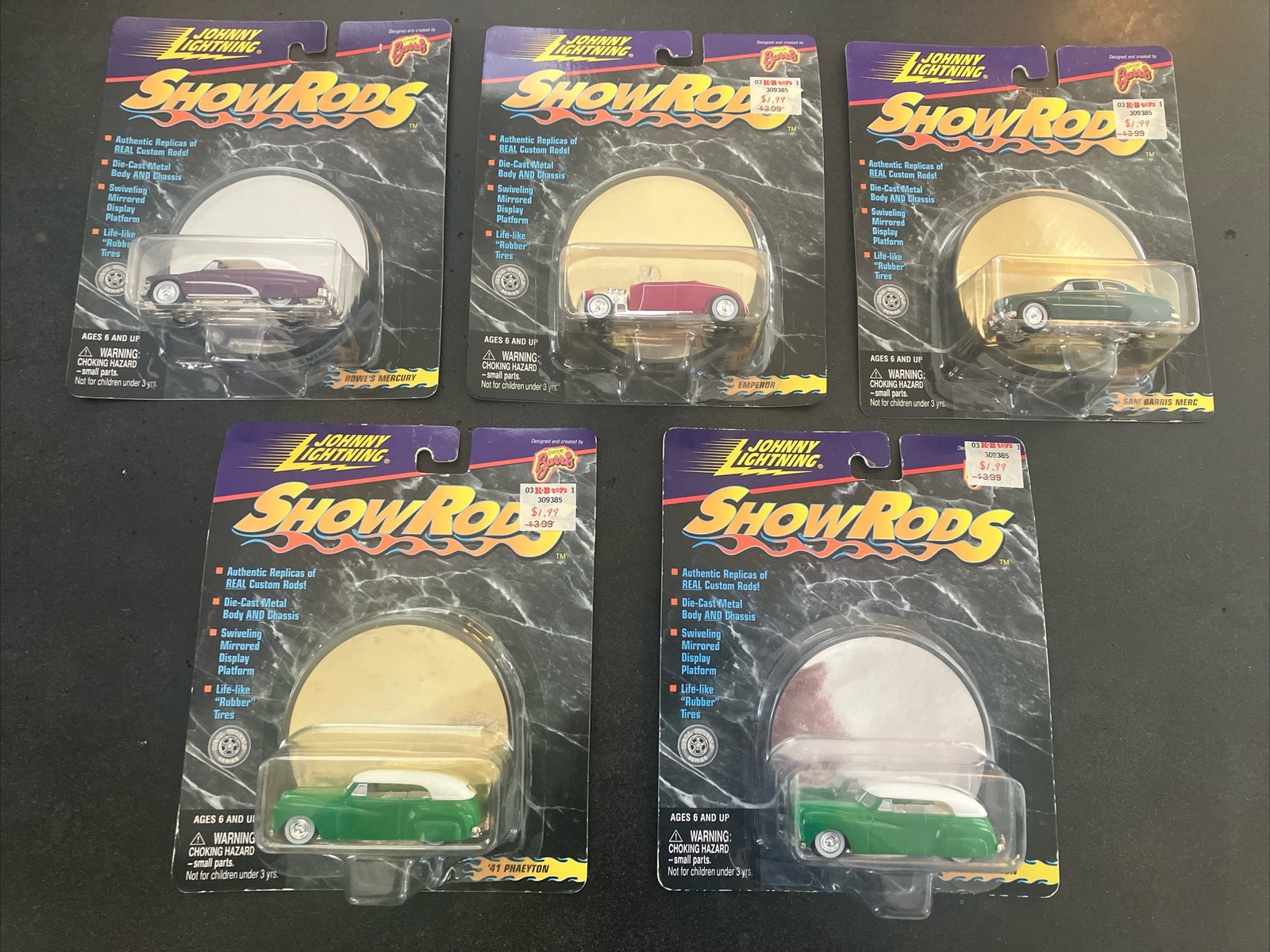 Lot Of 5 Johnny Lightning ShowRods Show Rods Real Wheels Series 1999 ...