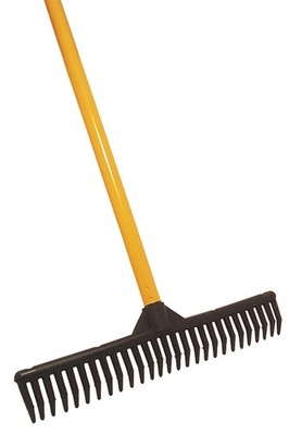 Durable Rubber Tine Garden and Landscape Rake With Solid Steel Pole | eBay