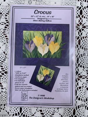 Crocus Quilt Pattern Designers Workshop VINTAGE 1998 Unused | eBay