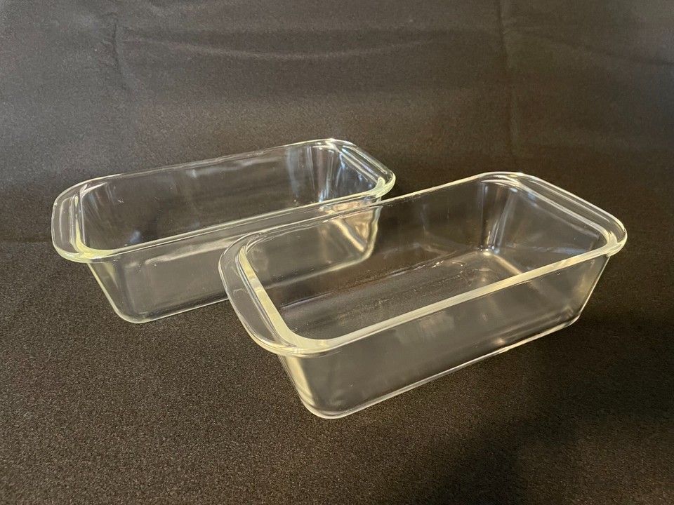 Vintage 2Pc Lot Pyrex Clear Glass Loaf Pans 213 | eBay