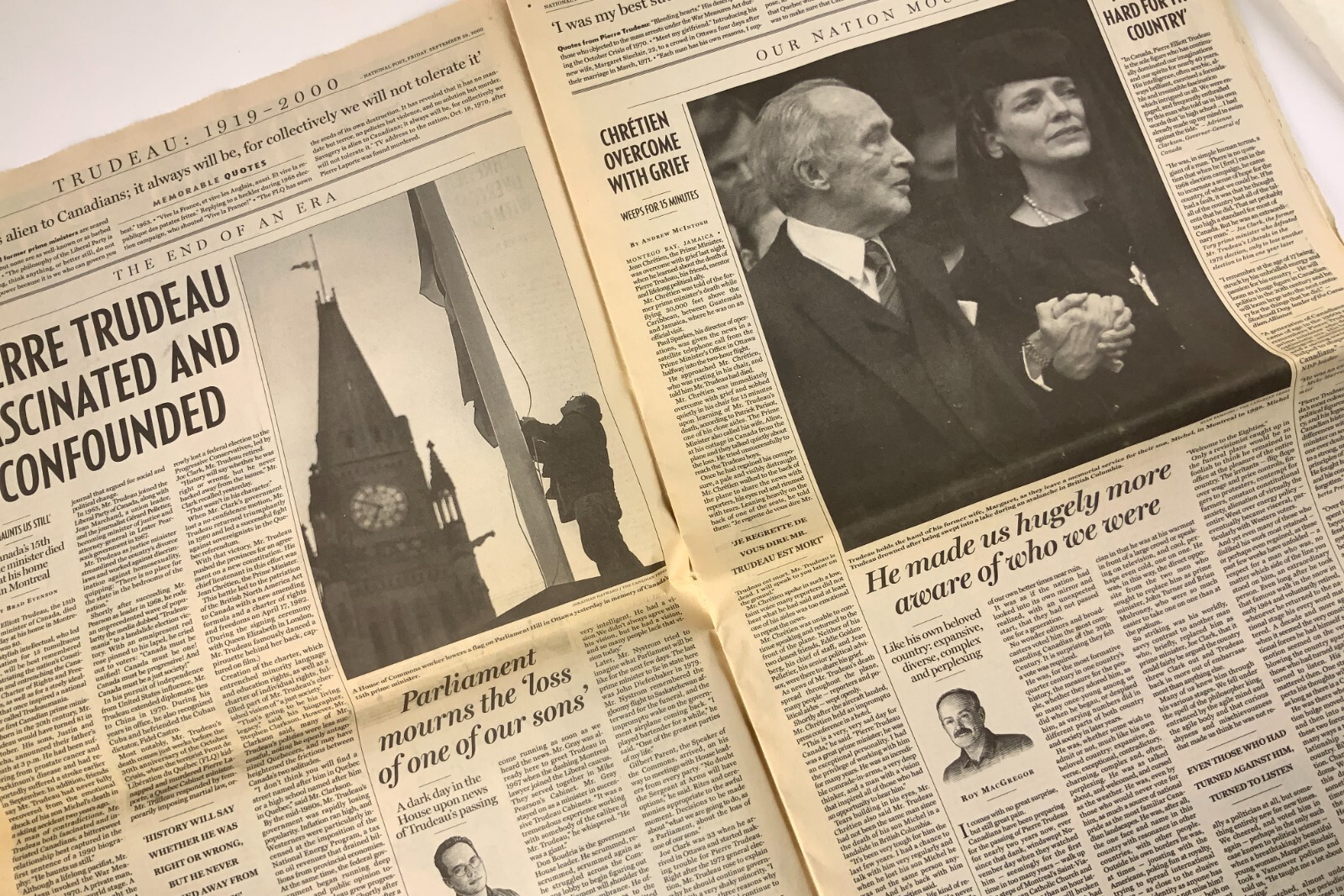 National Post September 29 2000 Pierre Trudeau Death Memorial Z643 | eBay