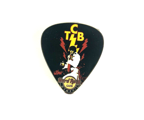 Elvis TCB Guitar Pick Lapel Pin Hard Rock Cafe Memphis Joe Patruccio ...