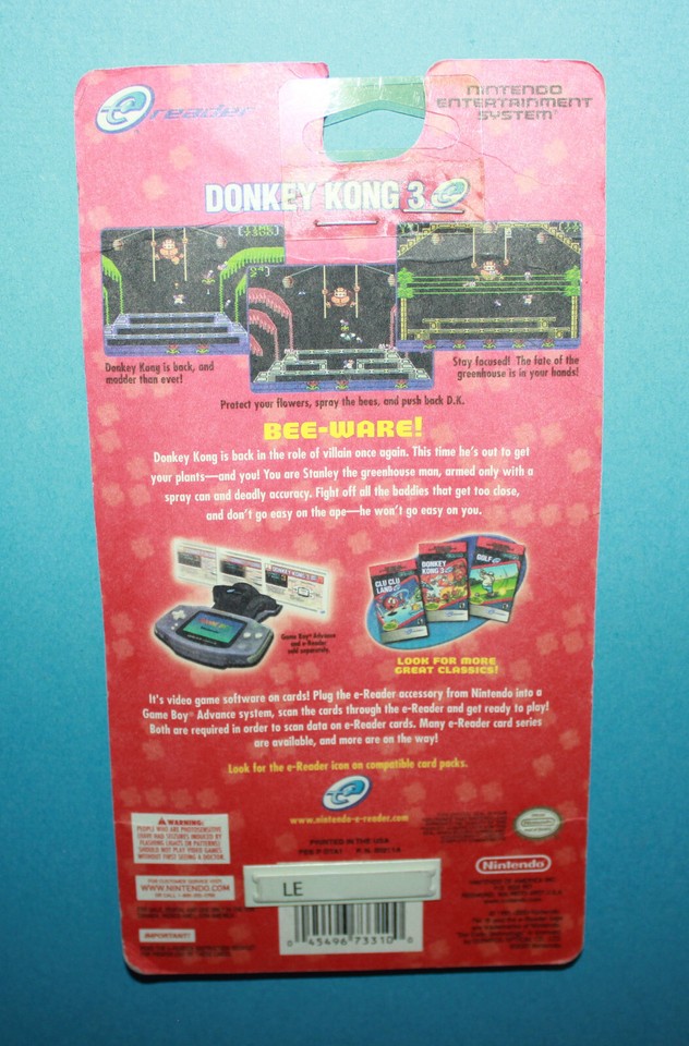Nintendo e-Reader Card Pack Donkey Kong 3 NEW 45496733100| eBay