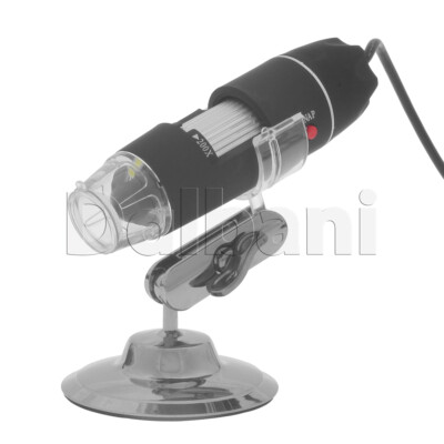 2MP 25x-200x Zoom 8 LED Digital Microscope Endoscope Camera Magnifier ...