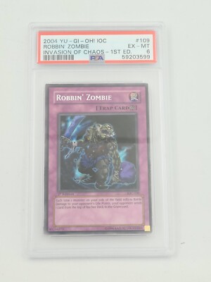 2004 Yugioh Rare 1st Edition Invasion of Chaos IOC-109 Robbin Zombie ...