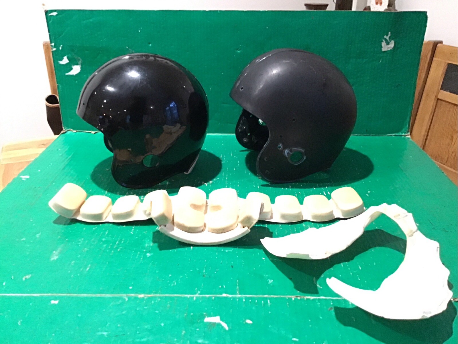 Lot of 2 Vintage Riddell VSR 4 Adult Large Football Helmet FOR RESTORE ...