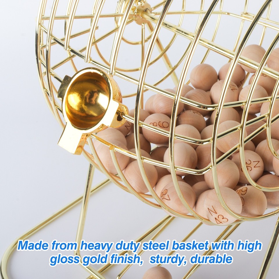 Deluxe Bingo Game Set w/Bingo Cage, Bingo Balls, Board, 50 Shutter ...