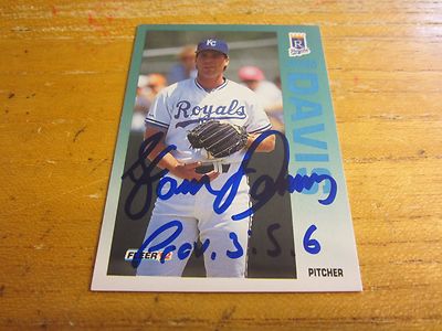 Storm Davis Autographed Signed 1992 Fleer #155 Card MLB Kansas City ...