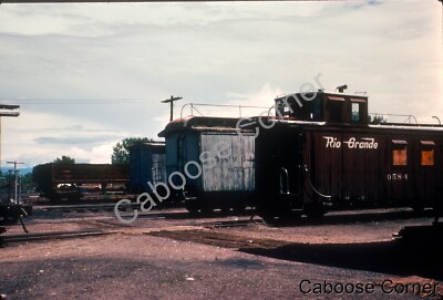 D&RGW Railroad Alamosa car shop yard 8-68 35mm Kodachrome Slide Al ...