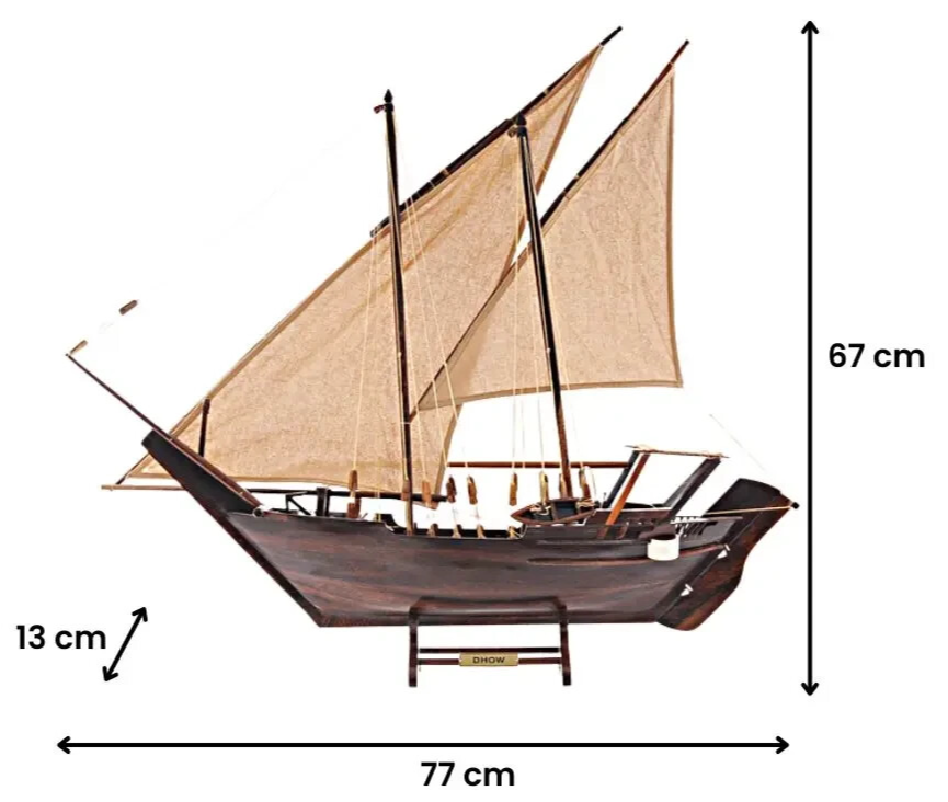Swahili Zanzibar Arabian Dhow Wood Ship Model 30" Sailboat Fully ...