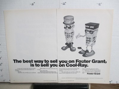 magazine ad 1970 FOSTER Grant sunglasses cartoon store display comic | eBay