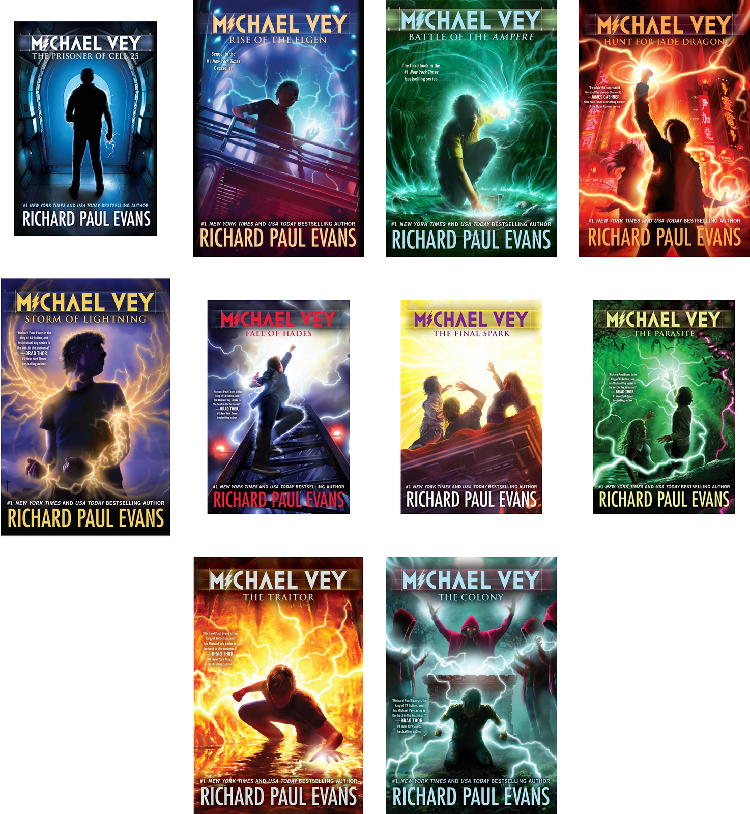 Richard Paul Evans Michael Vey 10-Book Paperback Collection | eBay