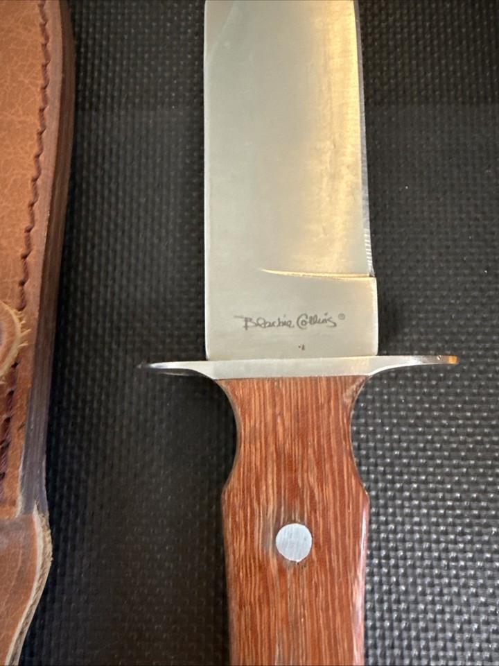Blackie Collins James Bowie Knife W/ Leather Belt Carry Sheath 11" (3D ...