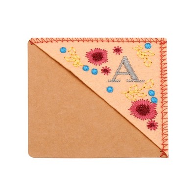 Personalized Embroidered Corner Bookmark, Triangle(Autumn Style, Letter ...