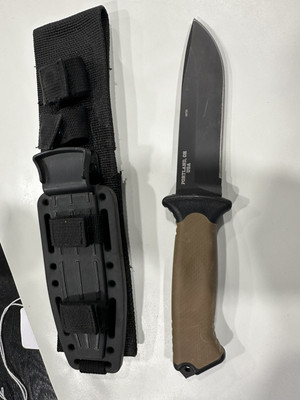 Gerber Prodigy Fixed Blade Knife Coyote Brown Tan Grip Discontinued USA ...