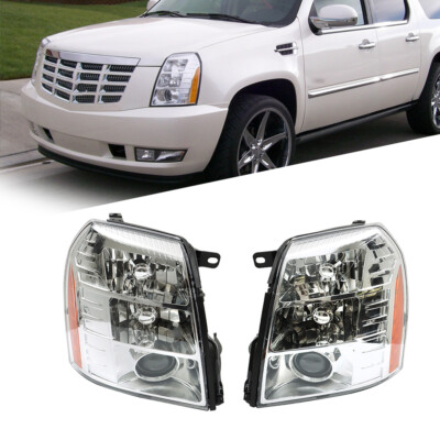 Left+Right Side For 2007-2014 Cadillac Escalade Headlights HID/Xenon ...