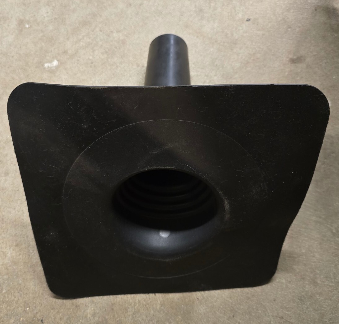 Bullet Boot Pipe Flashing Black 1 1/2" Rubber | eBay