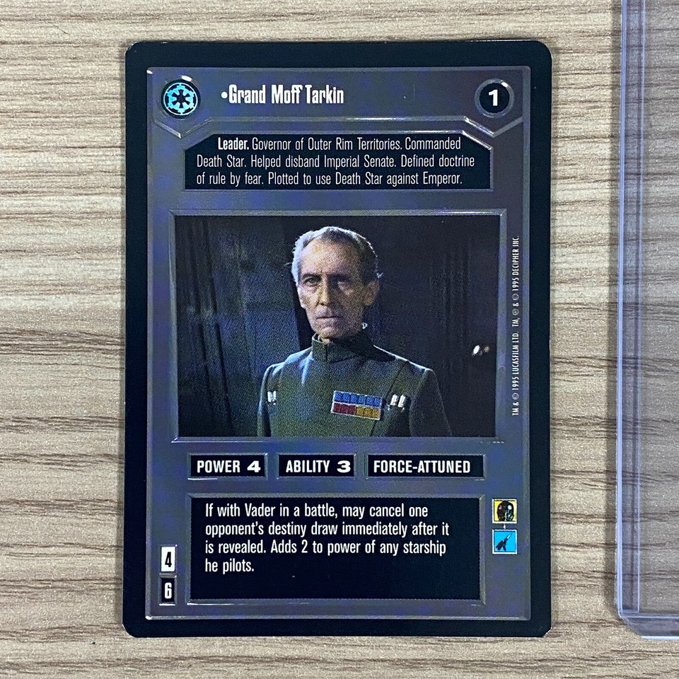 STAR WARS GRAND MOFF TARKIN LIMITED DECIPHER COLLECTABLE TRADING CARD ...