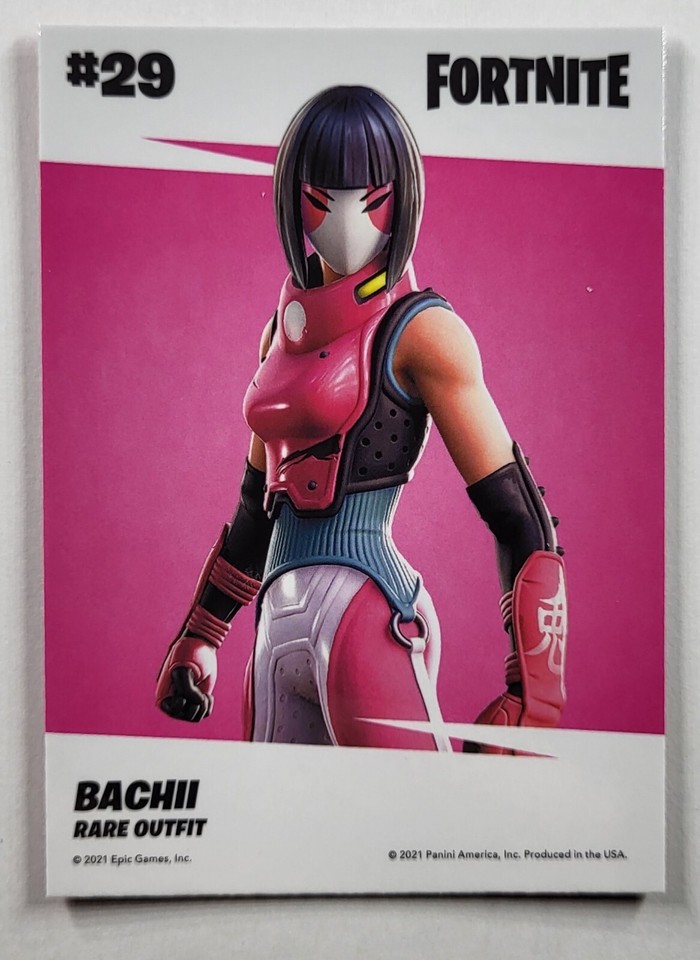 PANINI FORTNITE SERIES 3 #29 BACHII RARE OUTFIT OPTICHROME | eBay