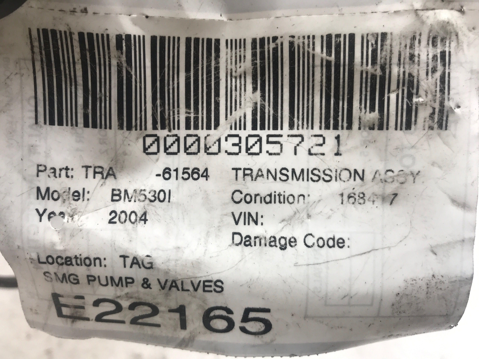 04 05 BMW 530I Transmission Assy. - SMG PUMP & VALVES | eBay