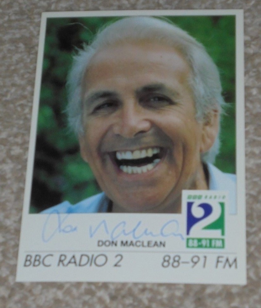 DON MACLEAN - CRACKERJACK - POSTCARD PHOTO SIGNED - | eBay