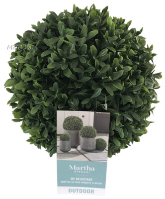 Martha Stewart 9" Topiary Boxwood Ball In/Outdoor UV Resistant 26 ...