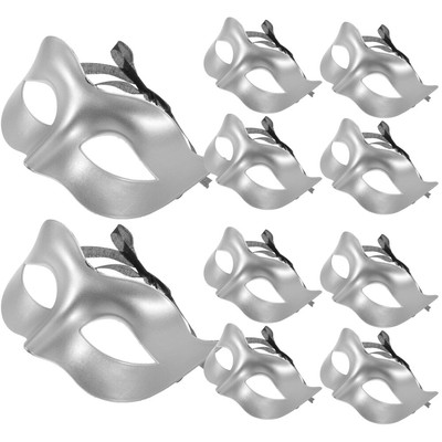 10Pcs Dancing Party Plastic Modern Mask Adult Mask Party Role Play Mask ...