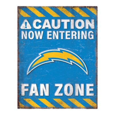 Los Angeles Chargers Fan Zone Tin Sign 16'' x 12.5'' | eBay