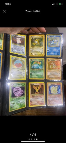 Pokemon Collection Binder Vintage Lot of Cards Holos Rares WoTC Base ...