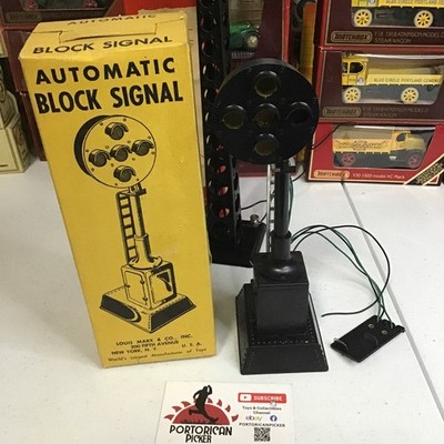 VINTAGE 60s MARX #1404 RAILROAD AUTOMATIC BLOCK SIGNAL PARTS RESTORE O ...