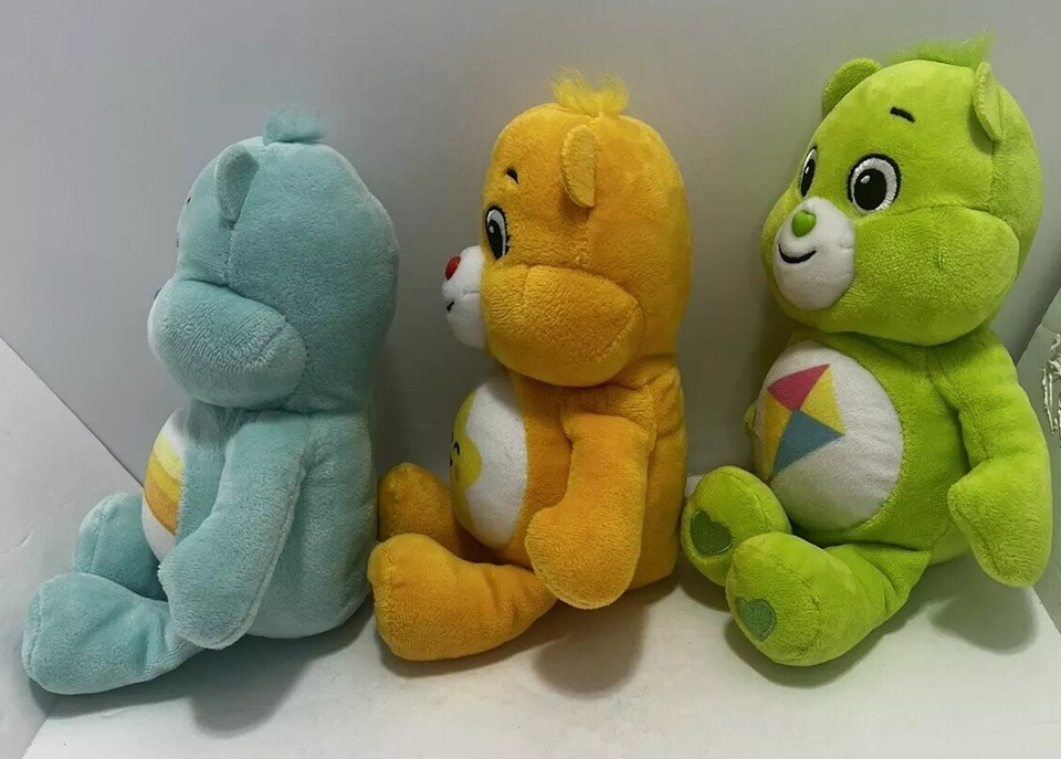 Lot Of 3 Basic Fun Care Bears Plushes 9" Wish, Do-Your-Best, & Laugh A Lot Bear | eBay