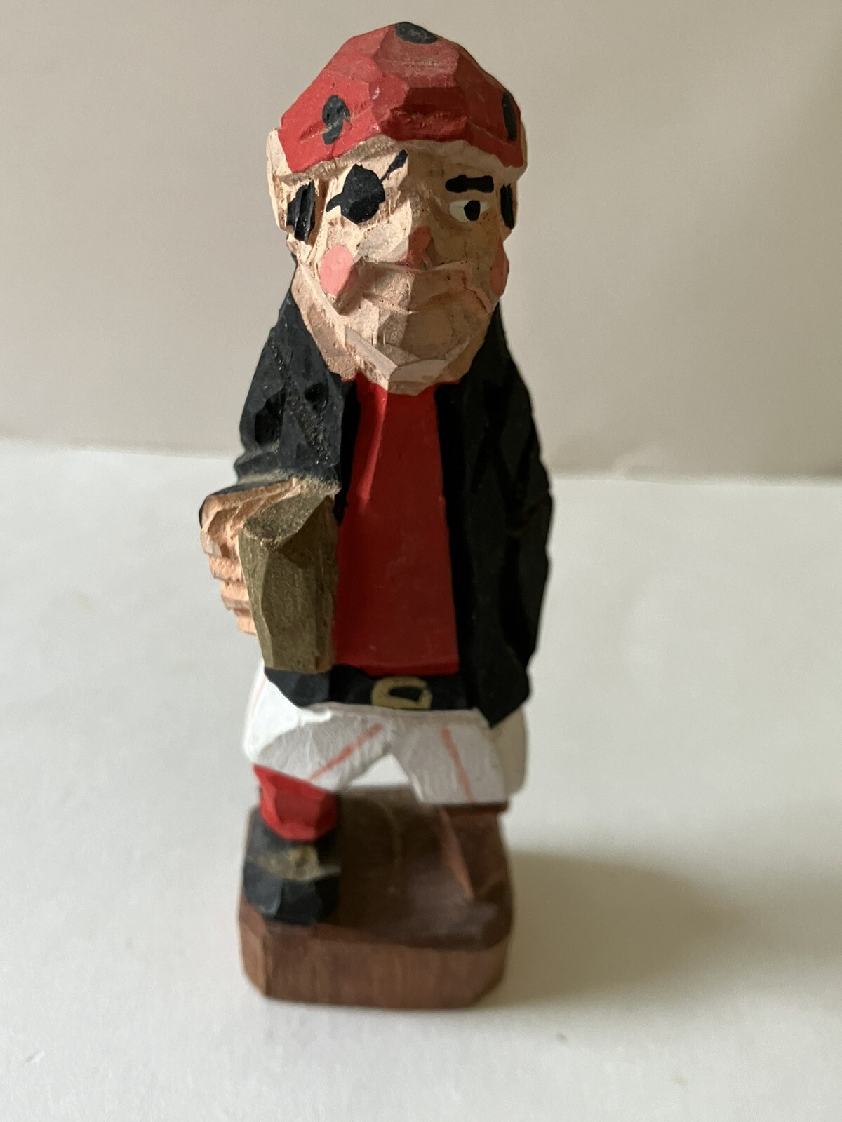 Wooden Carved Fisherman Figurine Sailor Mariner Nautical Peg Leg Sailor ...