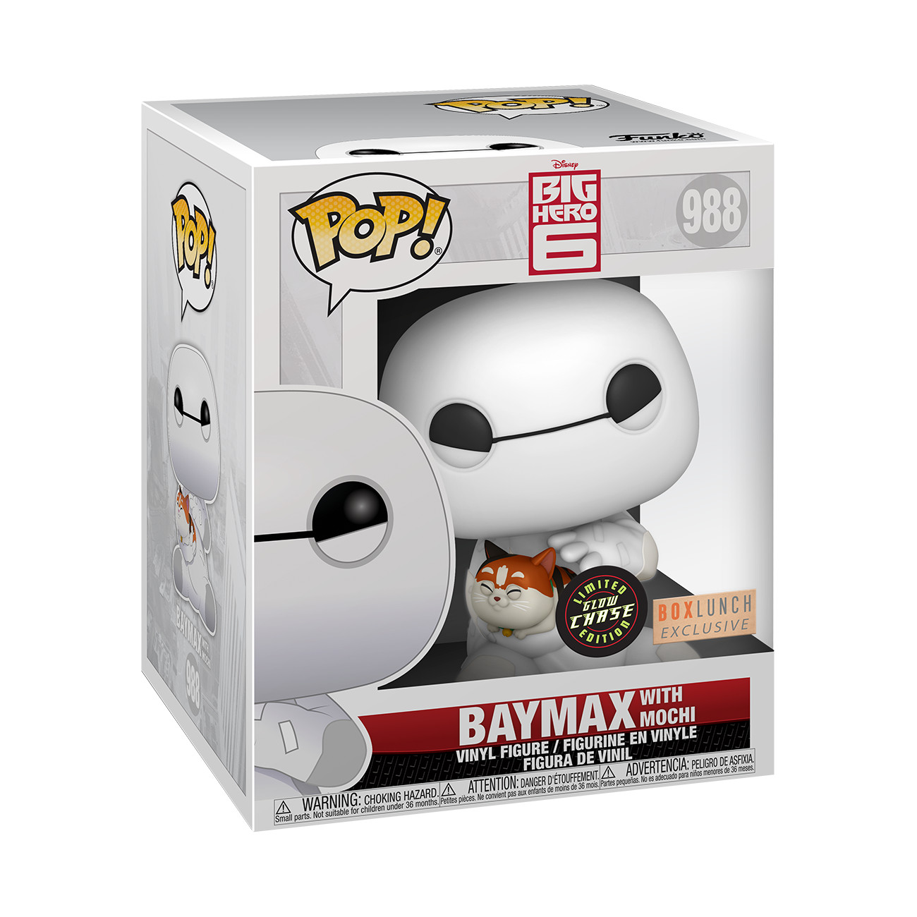 Funko Pop! Vinyl Super 6 in: Disney - Baymax with Mochi (Chase) (Glows ...