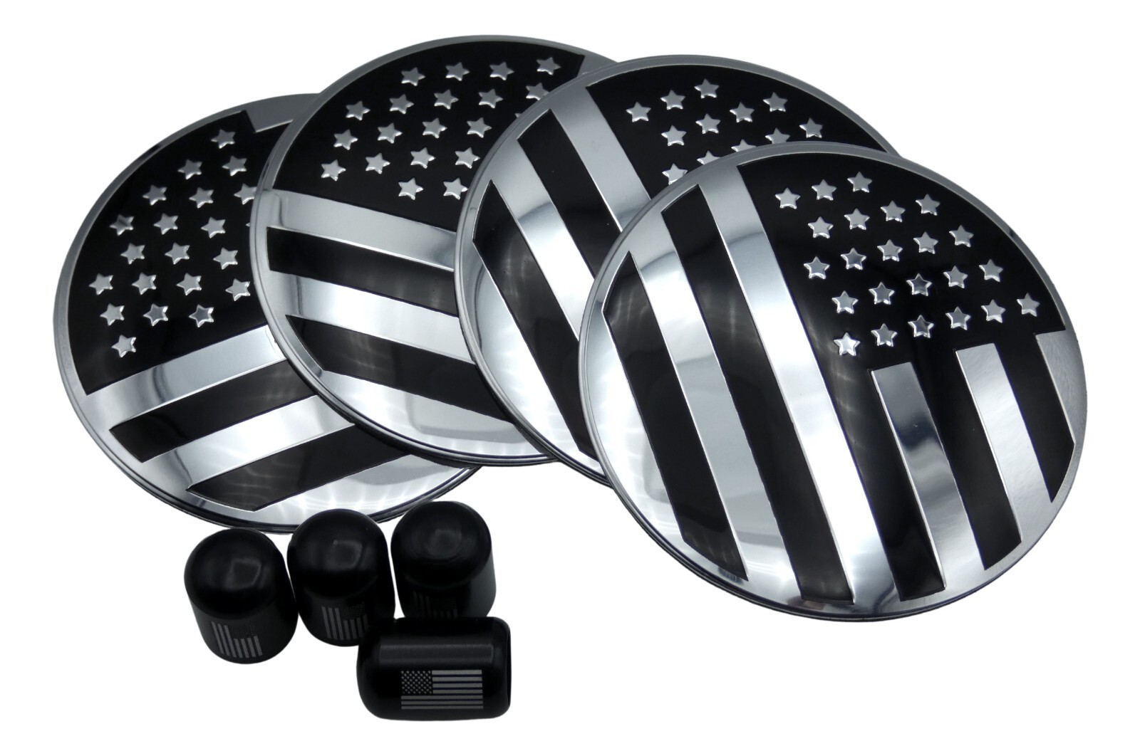 American Flag Wheel Center Cap Sticker Decals 56mm 2.2" + matching Tire ...