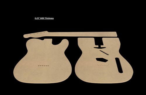 Telecaster MDF Guitar Body and Neck Template 0.25" thickness CNC made ...