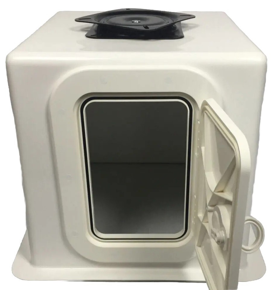 1xGRP Boat Seat Storage Box, 360° Swivel and Hatch, Rib/Fishing Boat ...