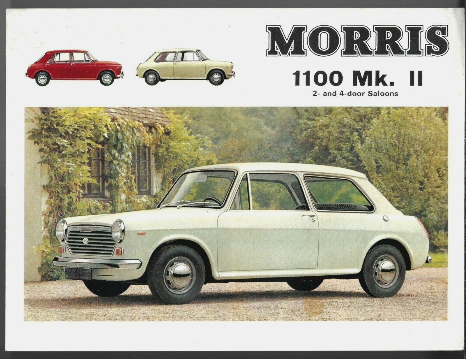 Morris 1100 MkII Saloon 1968 UK Market Foldout Sales Brochure 2-dr 4-dr ...