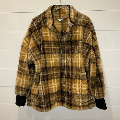 LuLaRoe Nancy Half Zip Teddy Bear Fleece Pullover Jacket Top Womens ...