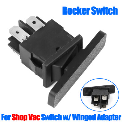 For Shop Vac Vacuum Under Push Button On/Off Rocker Switch with Winged ...